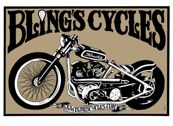 Blings Cycles 2007 Art Print Alan Forbes | Secret Serpents